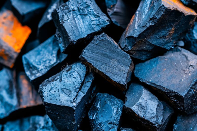 A Pile of Coal is Shown in this Close Up Shot Stock Image - Image of ...