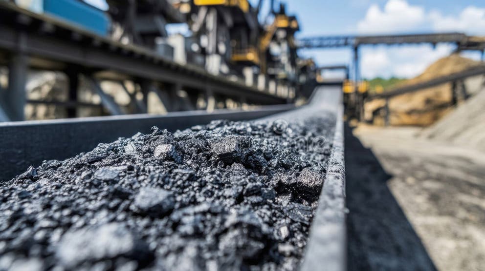 Pile of Coal on a Train Track Stock Photo - Image of iron, equipment ...