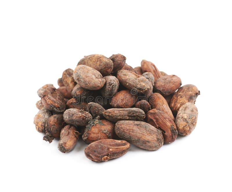 Pile Of Cocoa Beans Isolated Stock Image Image Of Aromatic Food 108577953