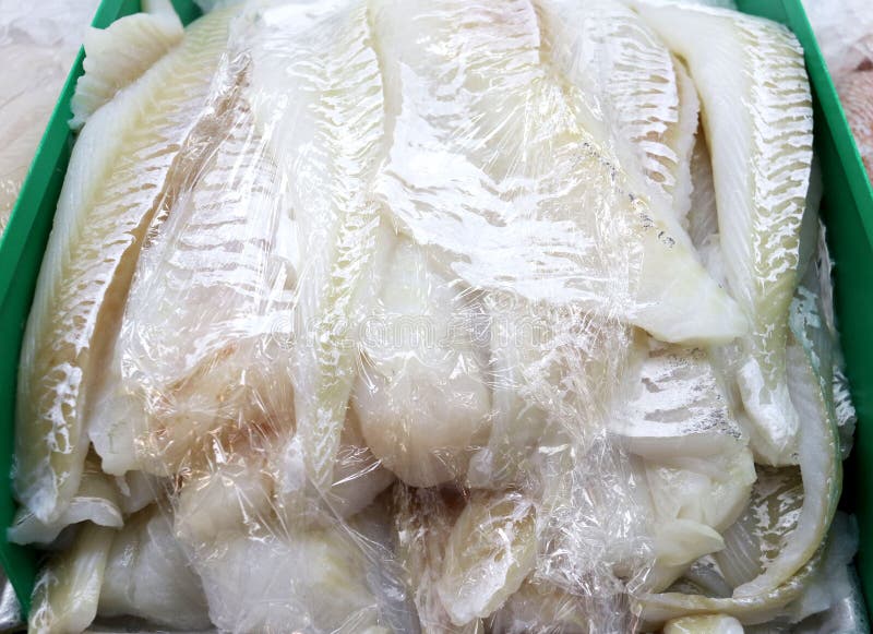 Cod Fish on Ice at Fish Market Stock Photo - Image of healthy, market ...