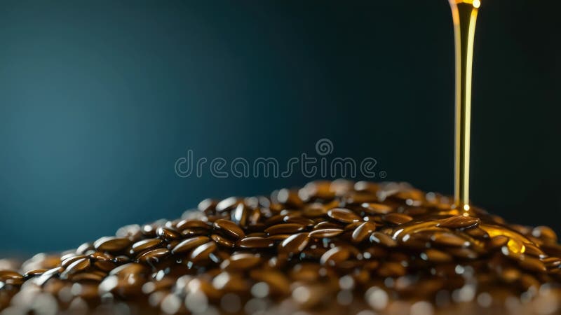 A Pile of Coffee Beans Being Poured with Syrup Stock Footage - Video of ...