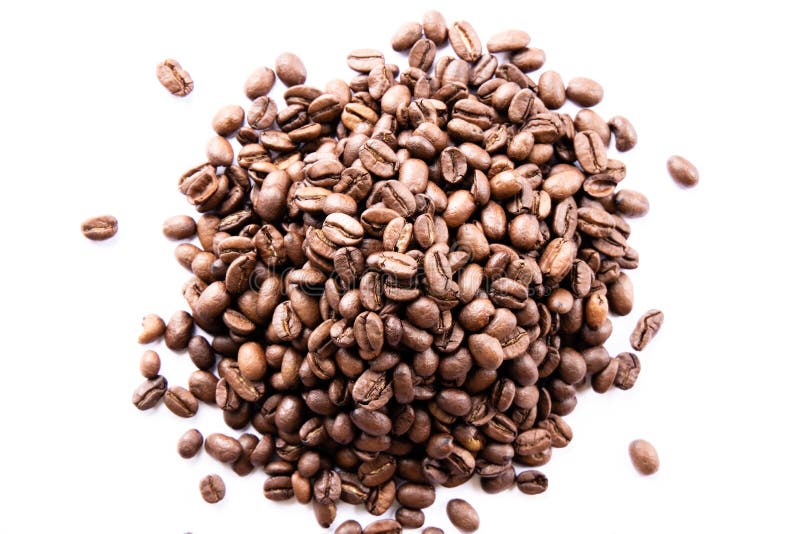 Coffee Beans Header and Footer Isolated on White Background Stock Photo ...