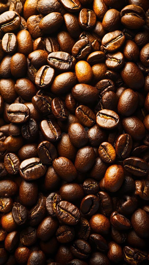 A Pile of Coffee Beans Sitting on Top of Each Other Stock Photo - Image ...