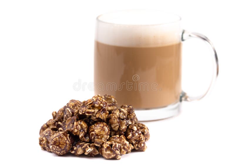 Pile of Coffee Flavored Candy Coated Popcorn Stock Photo - Image of ...