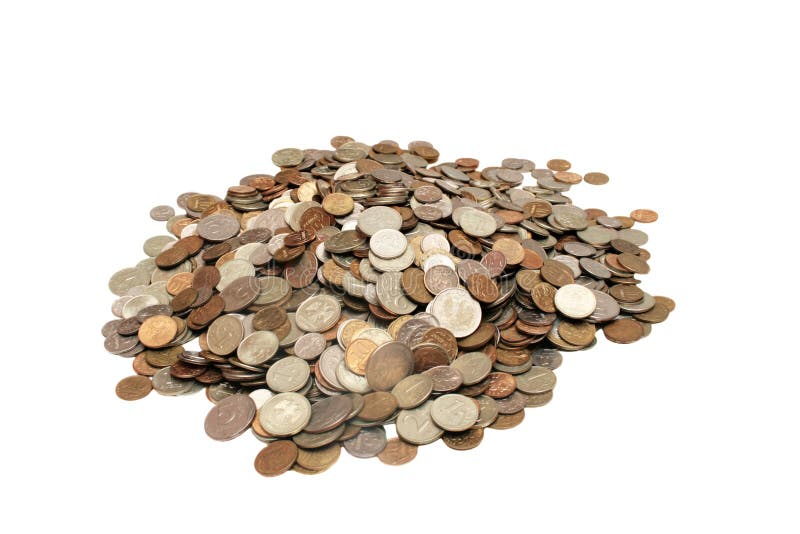 Pile of coins stock image. Image of metal, frugal, dime - 9278691