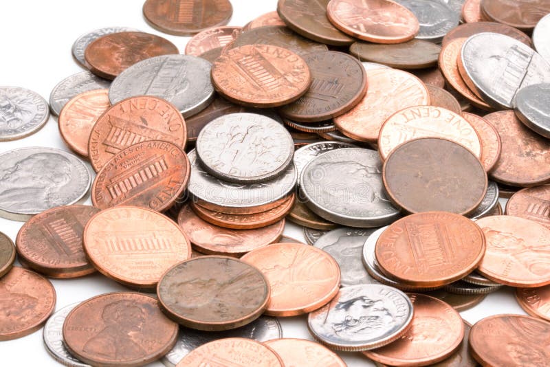 Pile of US Pennies stock photo. Image of messy, deposit - 19060560