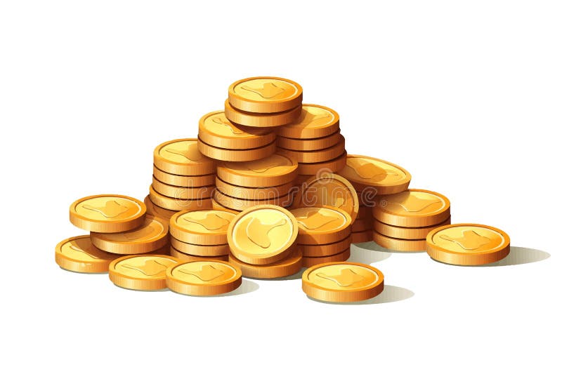Pile of Coins Isolated Vector Style Illustration Stock Vector ...