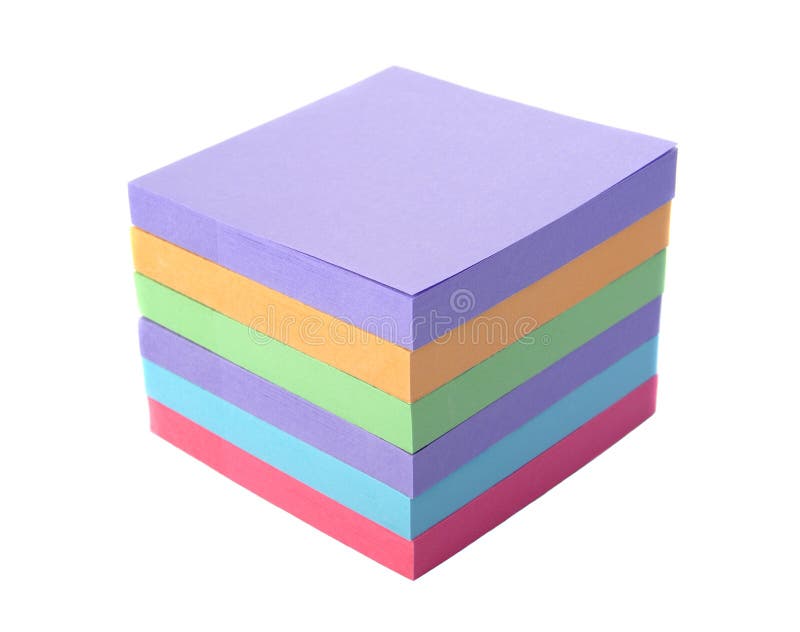 Pile colored paper sticker stock photo. Image of information - 64040650