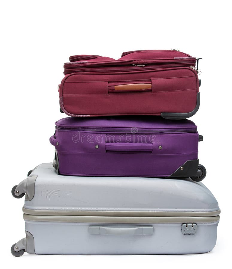 Pile of colored suitcases stock photo. Image of closeup - 40736948