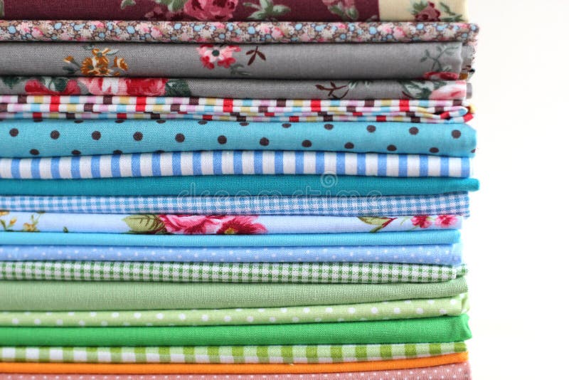 Pile of Colorful Cotton Textile Background Stock Image - Image of ...