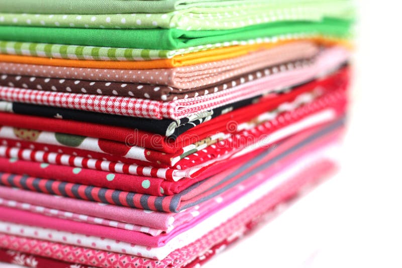 Pile of Colorful Cotton Textile Background Stock Photo - Image of ...