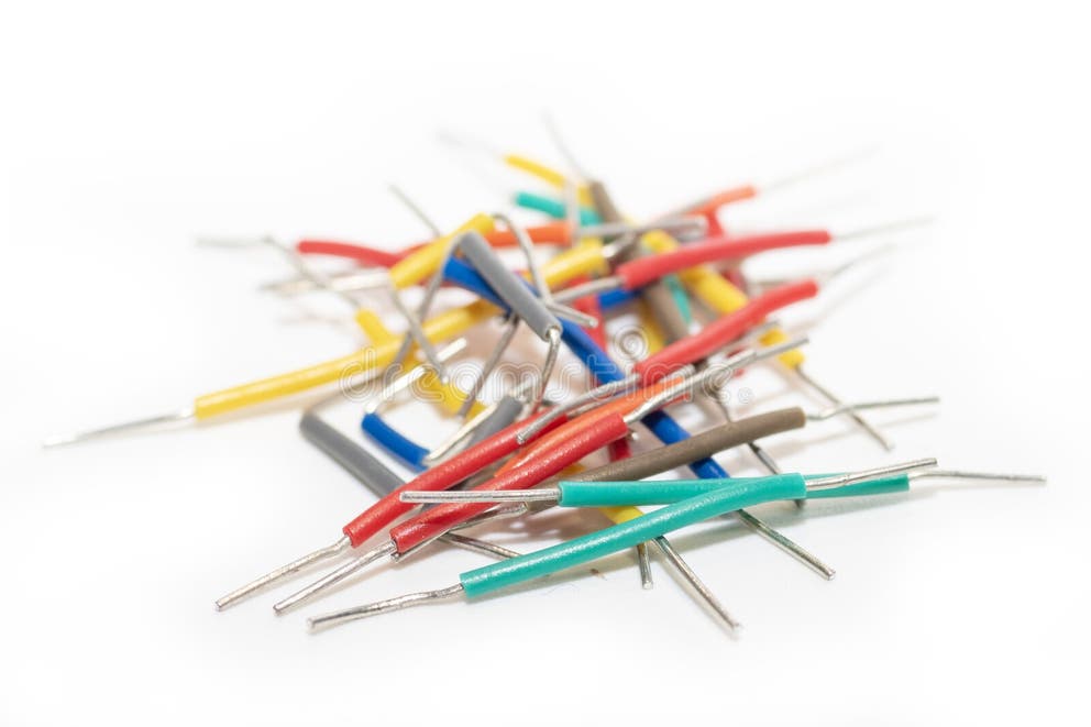 Pile of Colorful Jumper Wire.isolated Stock Image - Image of wires ...