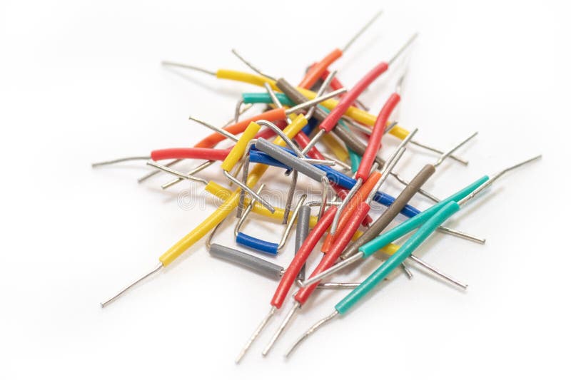 Pile of Colorful Jumper Wire.isolated Stock Image - Image of wire ...