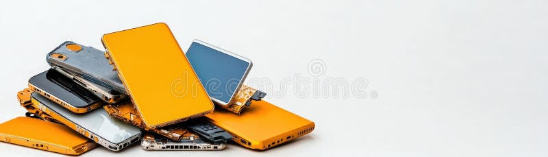 Pile of Colorful Mobile Phone Shells on White Background for ...