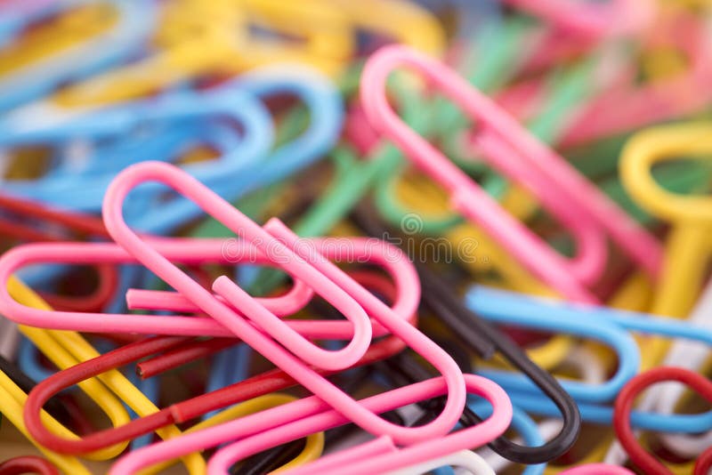 Pile of Colorful Paper Clips Abstract Background Stock Photo - Image of ...