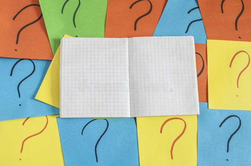 Question Marks on Sheet of Paper Stock Image - Image of paper ...