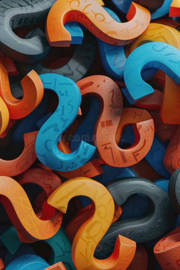 A Pile of Colorful Plastic Question Marks. Perfect for Educational ...