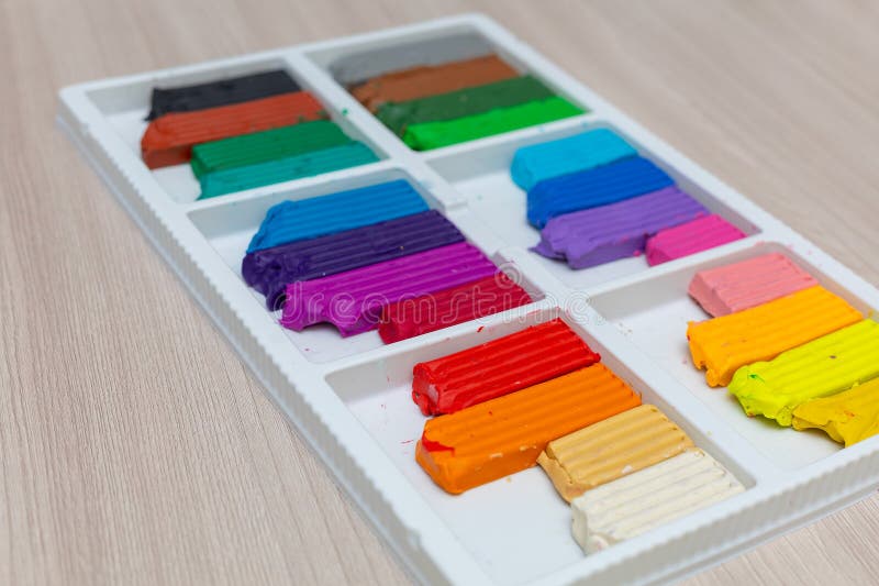 Pile of Colorful Plasticine As Background, Top View Stock Image - Image ...