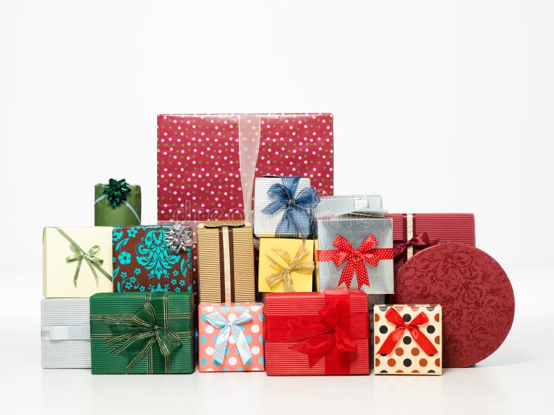 Colorful Christmas Presents Stock Image - Image of golden, presents ...