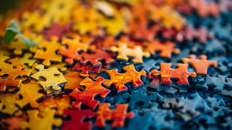 A Pile of Colorful Puzzle Pieces Stock Photo - Image of piece ...