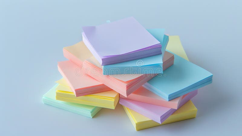 A Pile of Colorful Sticky Notes on a White Surface Stock Image - Image ... A Pile of Colorful Sticky Notes on a White Surface Stock Image - Image ...