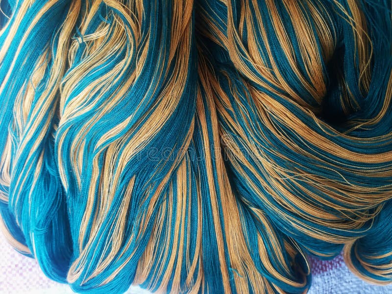 Pile of Colorful Threads during Thrle Process of Making Traditional ...