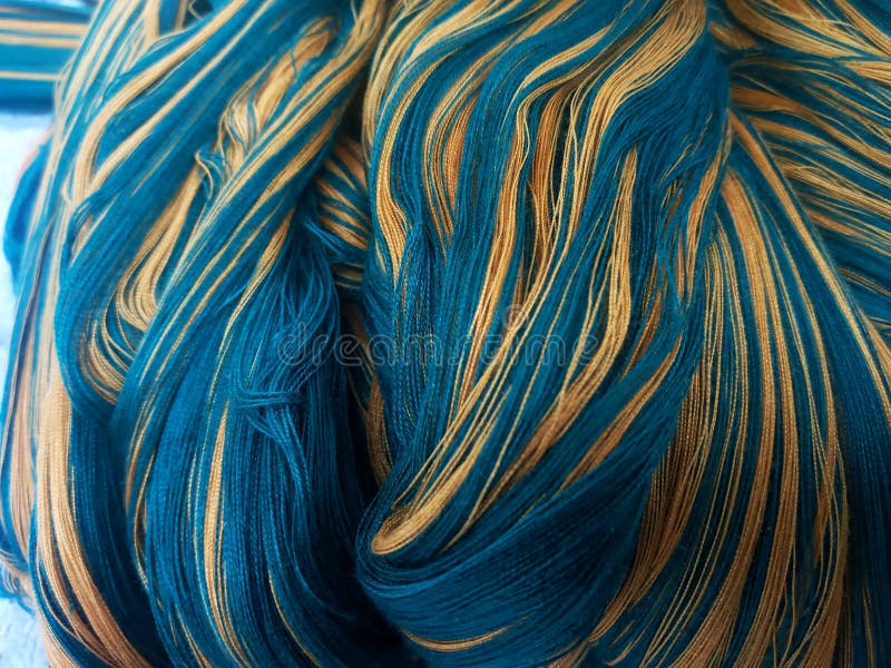 Pile of Colorful Threads during Thrle Process of Making Traditional ...