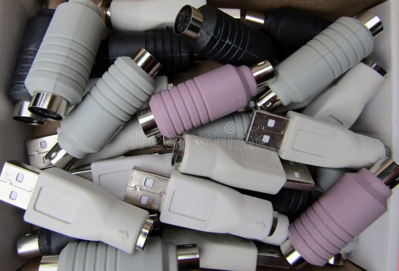 Pile of Colorful Computer Plug-in Devices Stock Photo - Image of ...