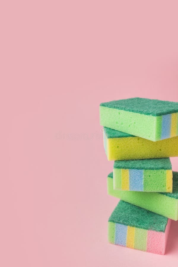 Pile of Colorful Washing Kitchen Sponges, Stock Image - Image of ...