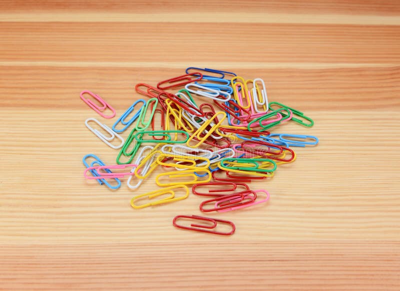 Coloured Paper Clips in a Container Stock Photo - Image of isolated ...
