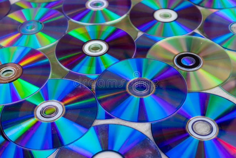 Pile of Compact Discs. Retro Technology Stock Photo - Image of disk ...