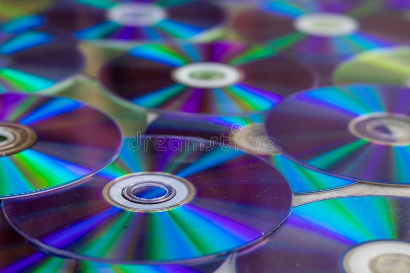 Pile of Compact Discs. Retro Technology Stock Image - Image of compact ...