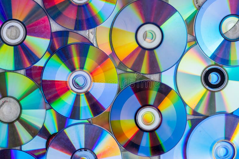 Pile of Compact Discs. Retro Technology Stock Image - Image of ...