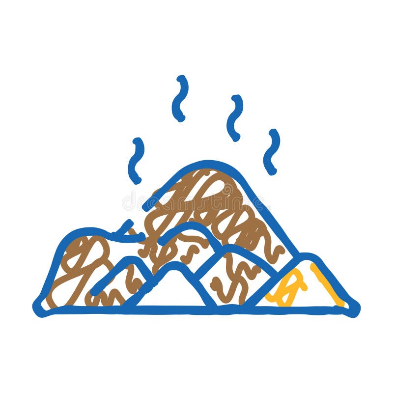 Pile Compost Icon Doodle Illustration Stock Vector - Illustration of ...