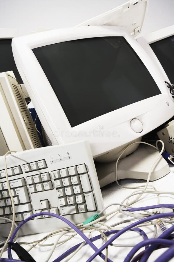Pile of Computer Hardware Equipment Close-up Stock Photo - Image of ...