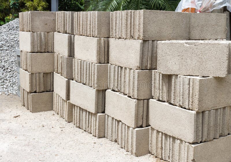 Pile of Concrete Block stock photo. Image of block, cinder - 34001564