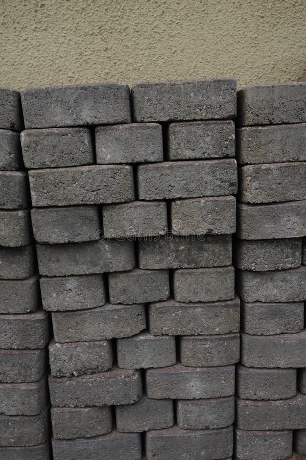 Concrete Bricks, Common Material in Construction Stock Image - Image of ...