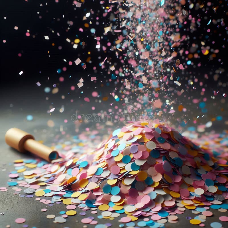 A Pile of Confetti Raining Down on a Surface, Photo V Stock ...