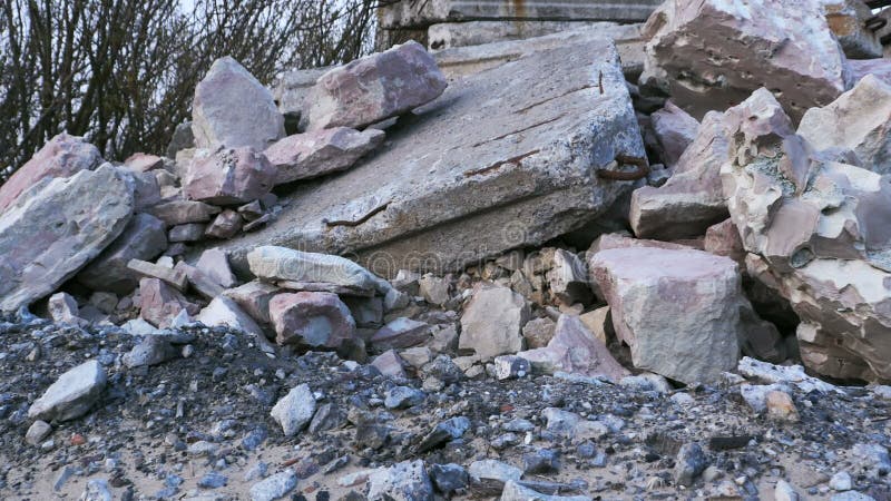 Construction Debris Pile, Waste Disposal Stock Video - Video of ecology ...