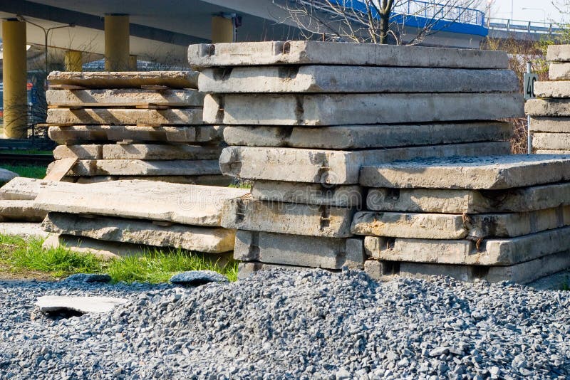 Pile of Construction Material Stock Illustration - Illustration of ...