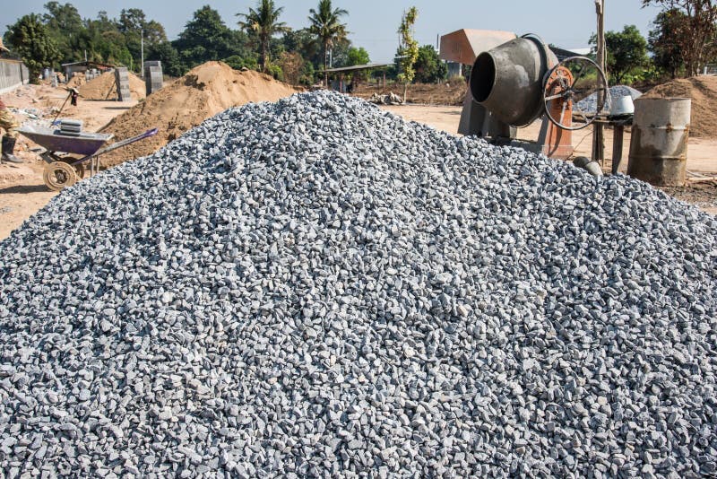Pile of construction rock stock image. Image of material - 58850613