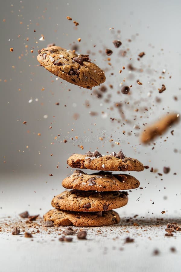 A Pile of Cookies with Chocolate Chips Spilling Out, Perfect for Baking ...