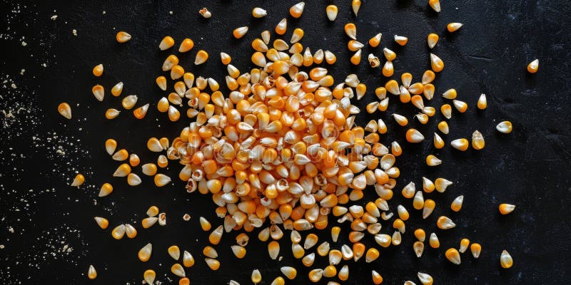 A Pile of Corn Sits on a Table, Waiting for Use Stock Photo - Image of ...