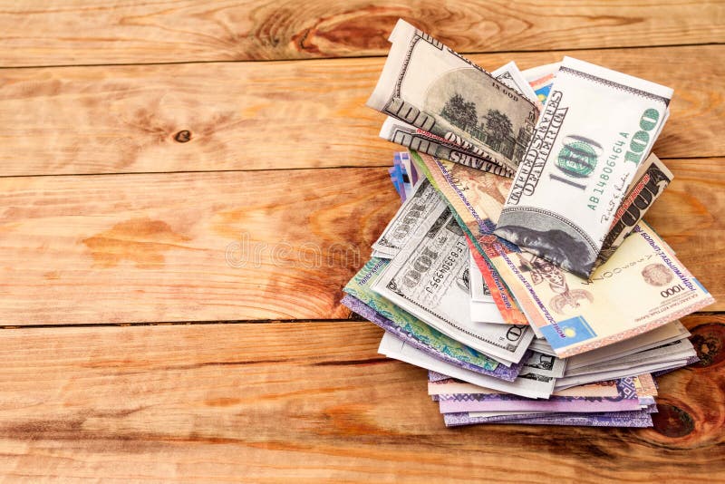 Pile of Counterfeit Money on the Table Stock Image - Image of dollar ...