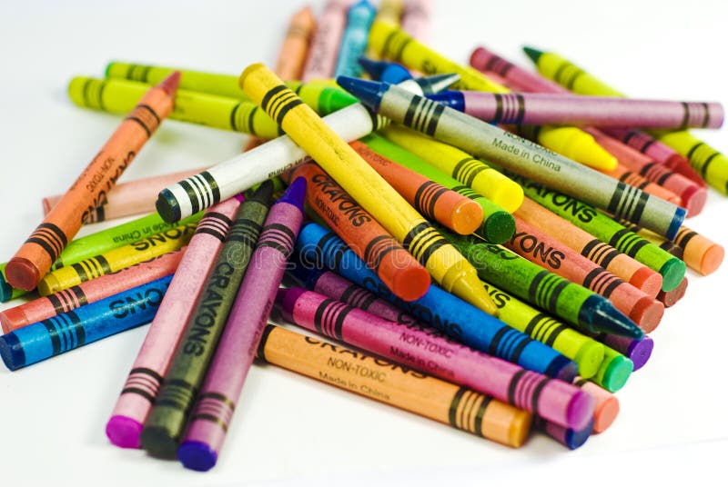 Pile of Crayons stock image. Image of learn, drawing, color - 6304319