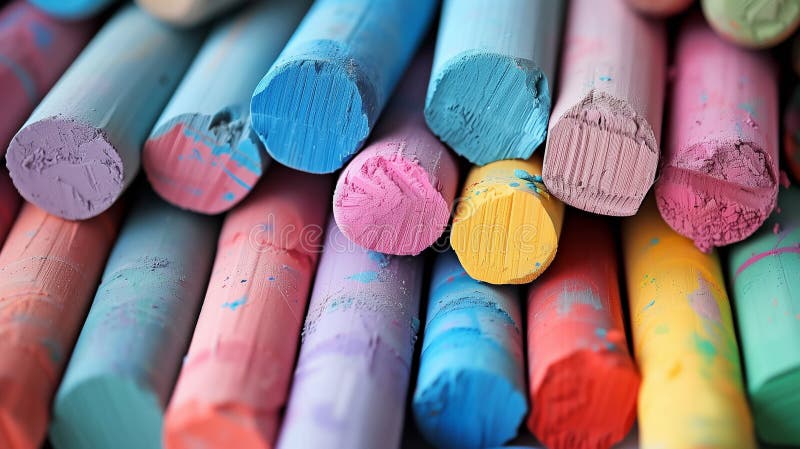 A Pile of Crayons with Different Colors and Sizes. Generative AI Stock ...