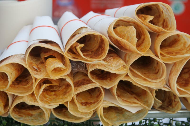 Pile of crispy roti. stock image. Image of handmade - 248171191