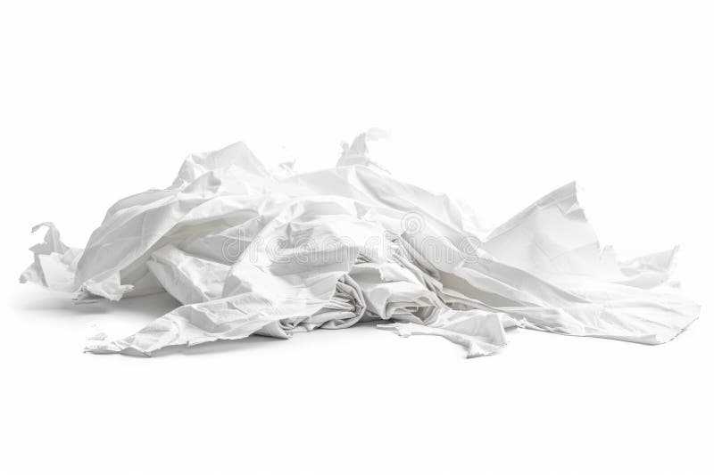 A Pile of Crumbled White Paper on a White Surface, Perfect for Office ...