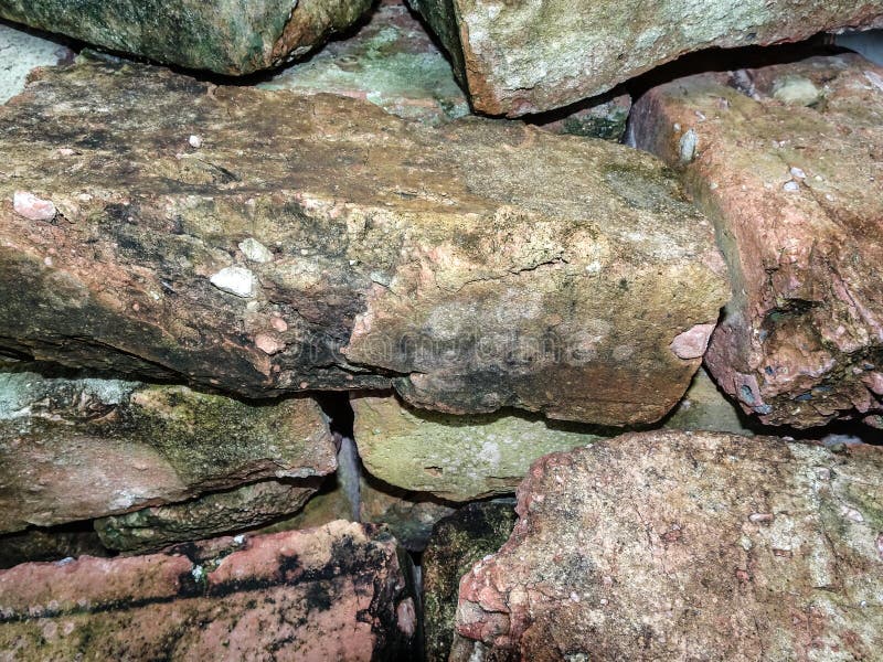 Pile of crumbling bricks stock image. Image of close - 100767235