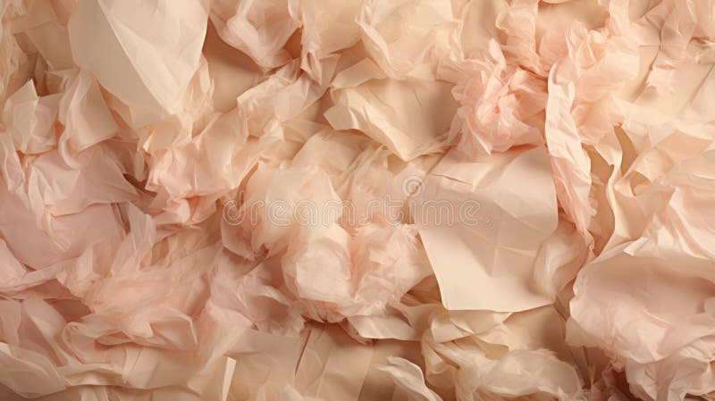A Pile of Crumpled Up Tissue Paper on a Table, AI Stock Illustration ...